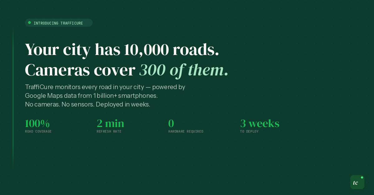 TraffiCure — Real-Time Traffic Analytics for Cities